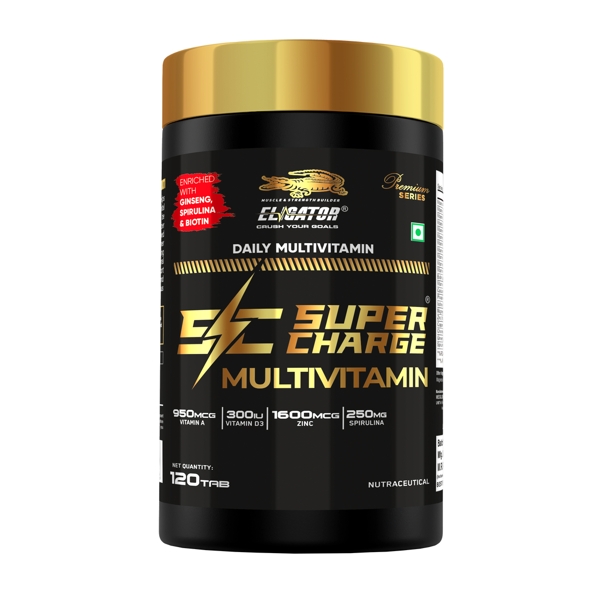 Premium Series Super Charge Multivitamin - 120 Tablets (60 Servings ...